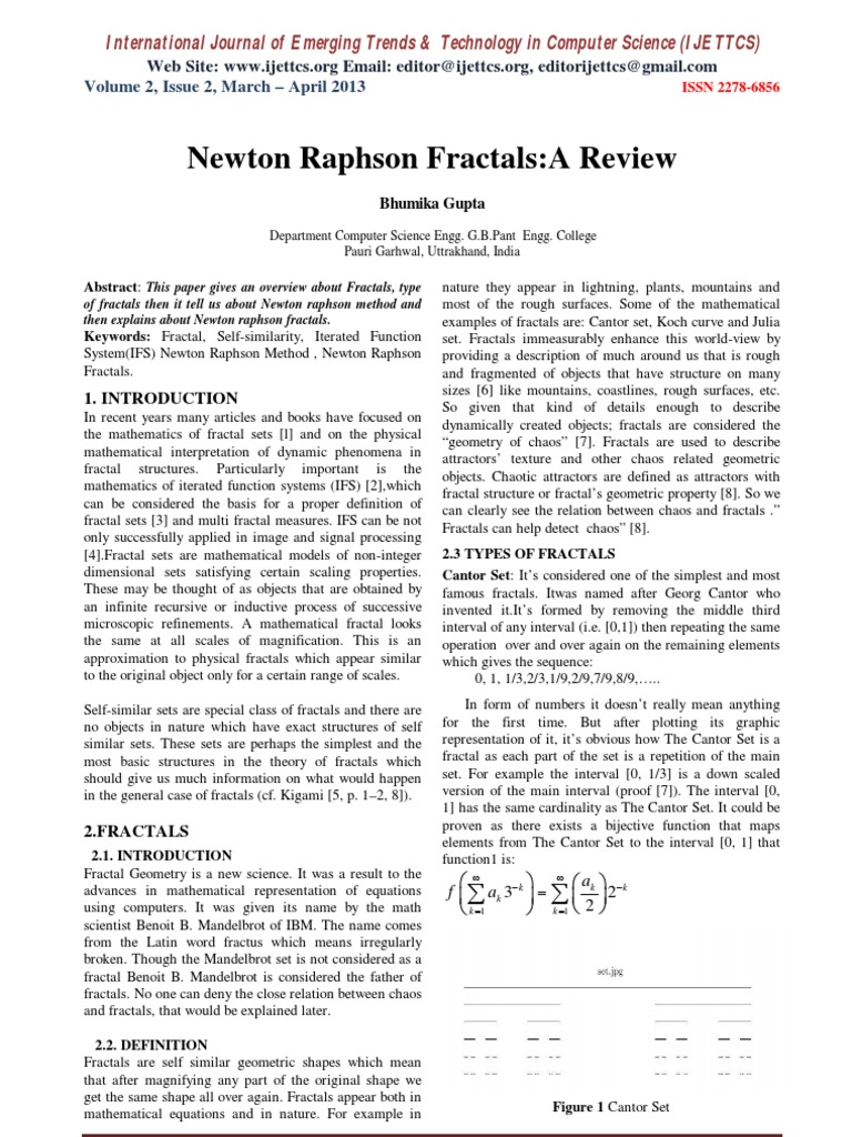 Newton Raphson Fractals:A Review: International Journal of Emerging ...