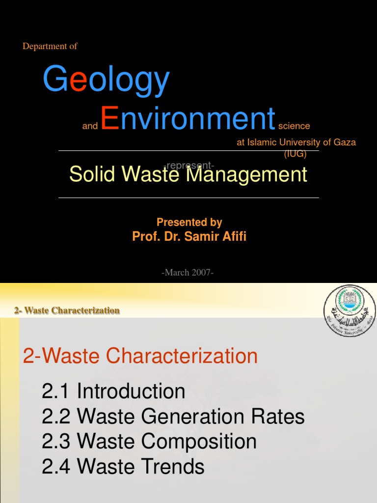 Waste Characterization | PDF | Municipal Solid Waste | Hazardous Waste
