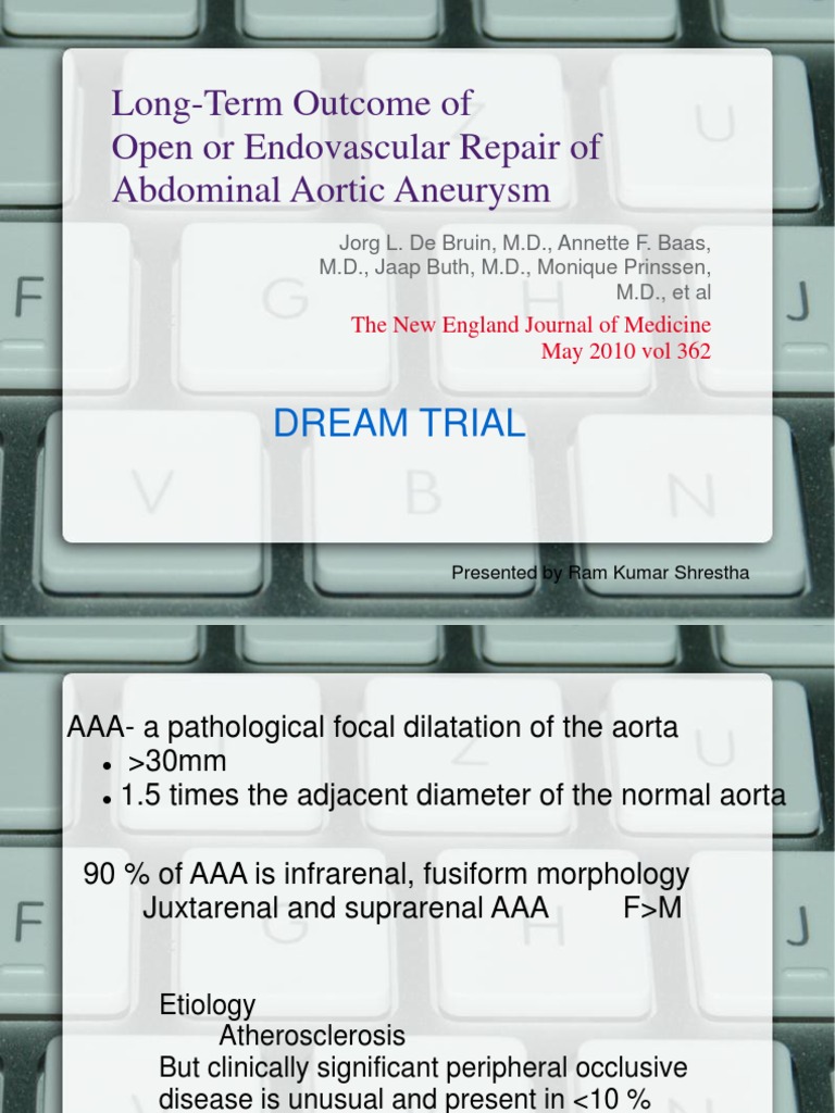 Dream Trial Journal Presentation | PDF | Vascular Diseases ...