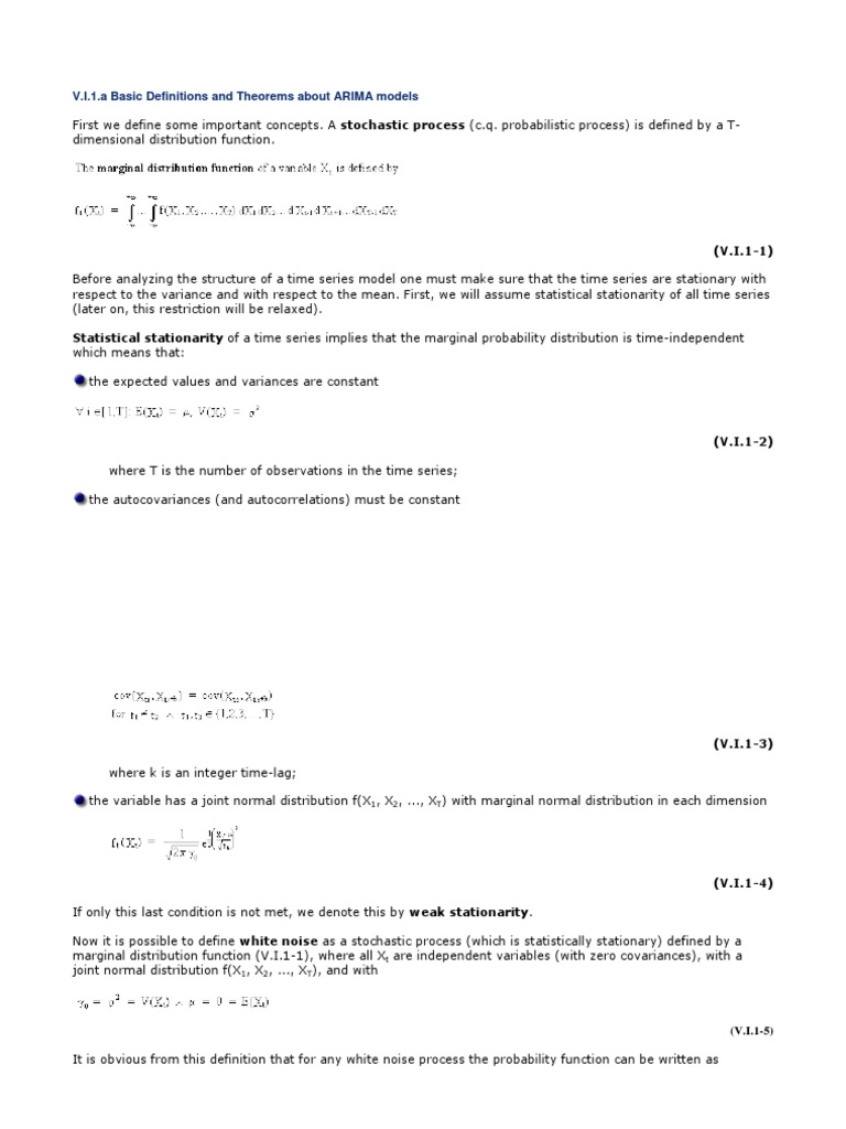 Time Series Lecture Notes | PDF | Stationary Process | Autocorrelation