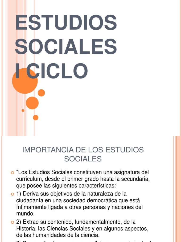 Importancia de los Estudios Sociales | PDF | Centroamérica | Américas