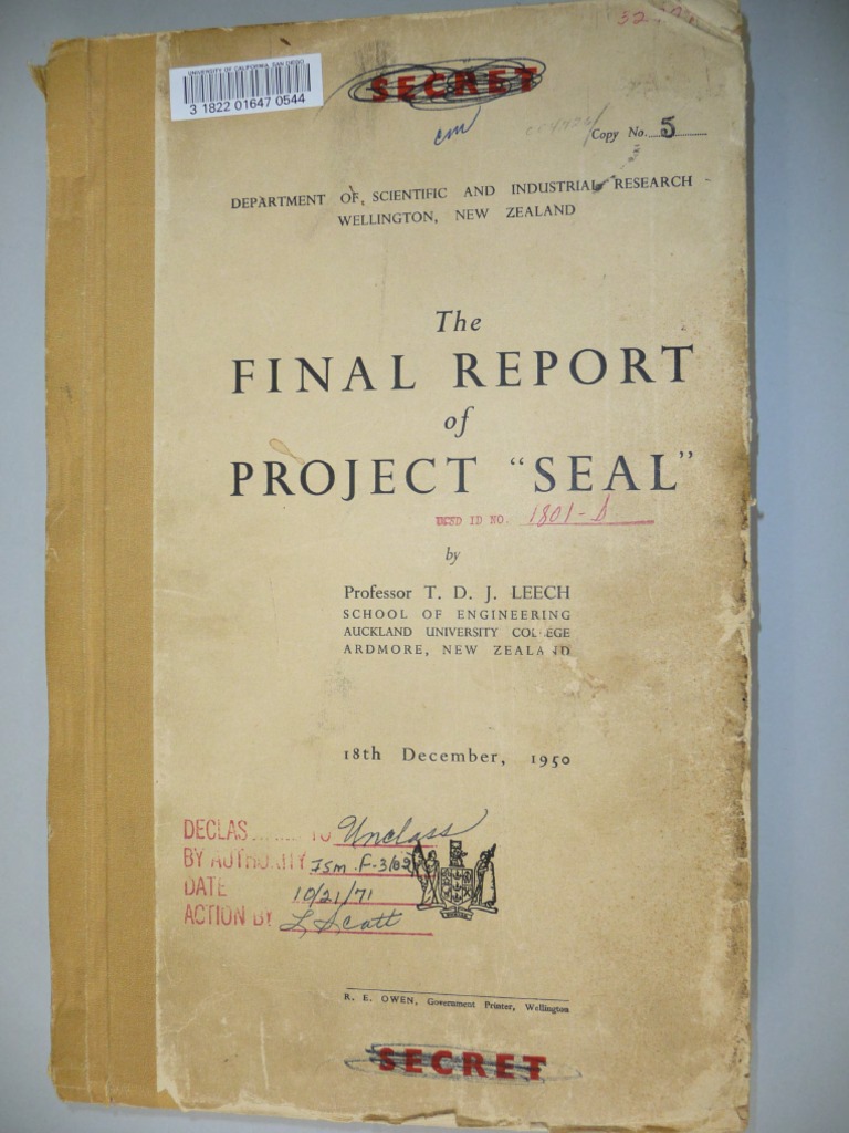 The Final Report of Project Seal (1950)
