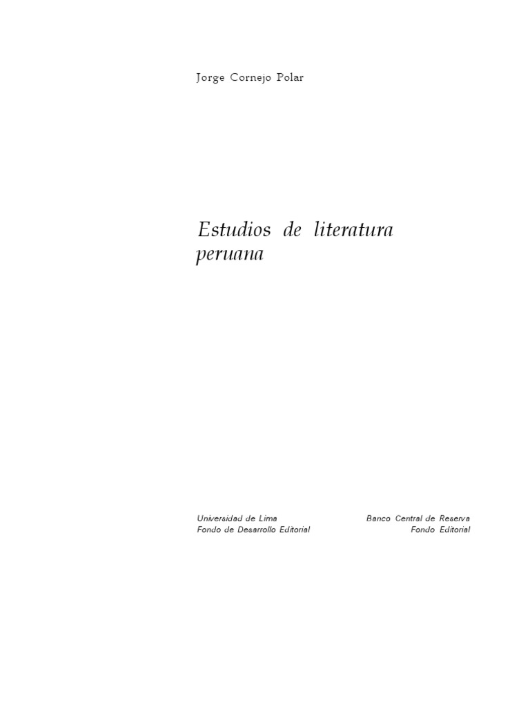 Jorge Cornejo | PDF | Novelas | Publicación