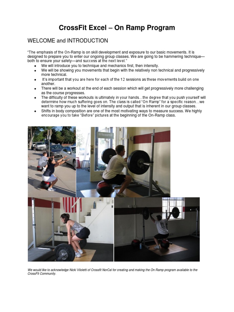 CrossFit Excel On Ramp | PDF