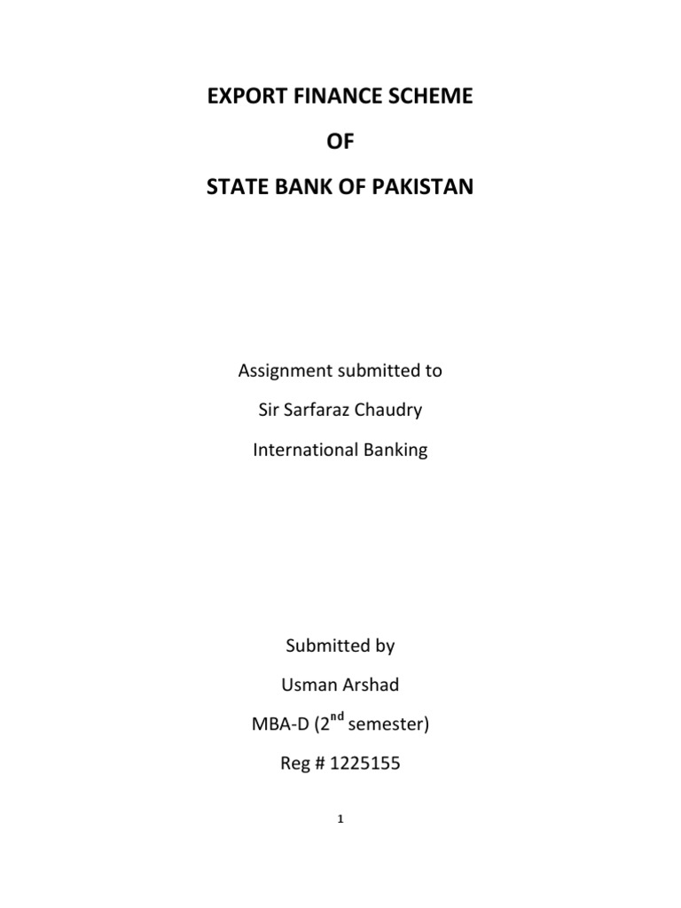 Export Refinance Scheme | PDF | Letter Of Credit | Credit