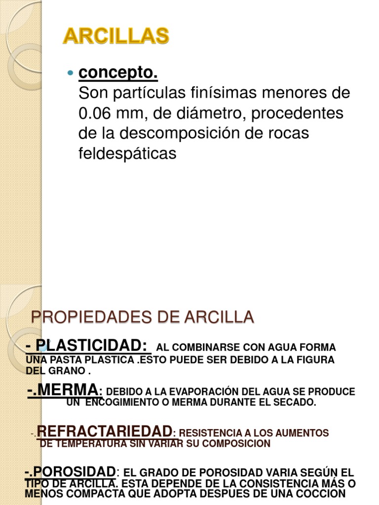 Propiedades y Usos de la Arcilla Compacta | PDF | Arcilla | Roca (geología)