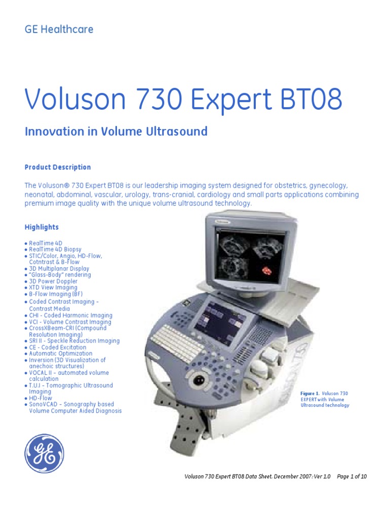 Voluson 730 Exp Datasheet | PDF | Data Compression | Heart Valve