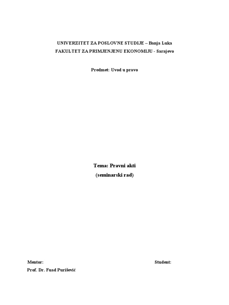 Pravni Akti | PDF