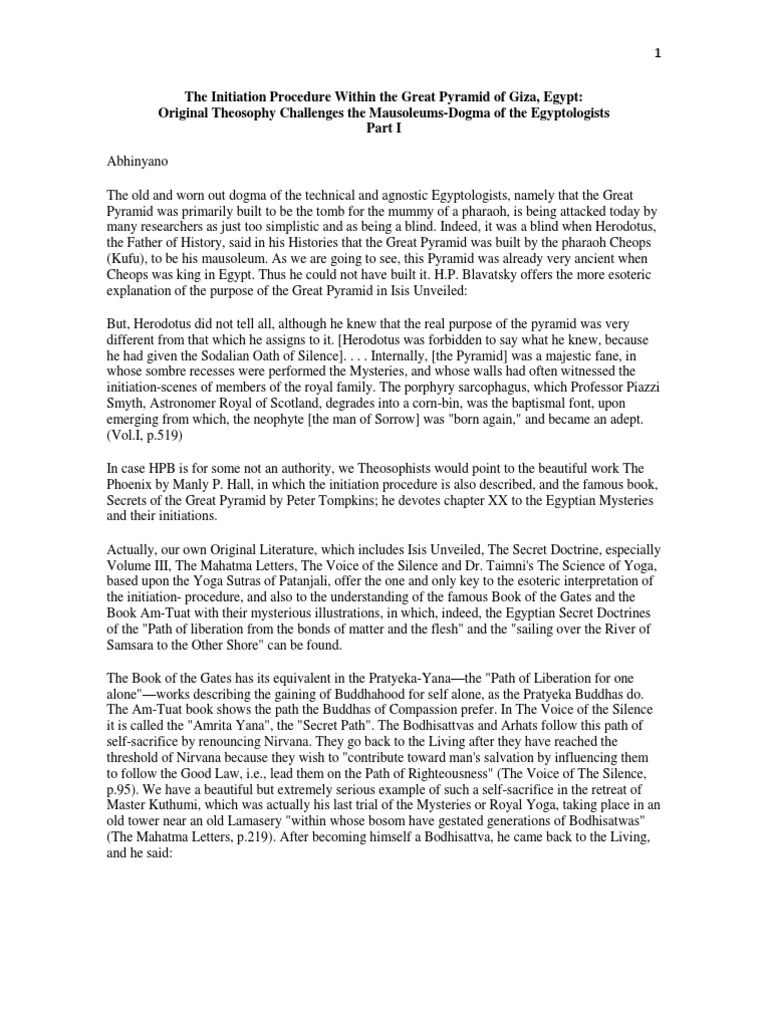 The Initiation Procedure Within The Great Pyramid of Giza (Autoguardado ...