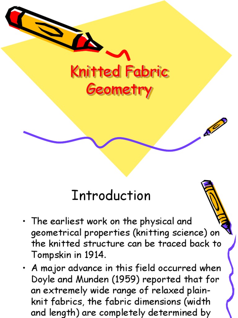 Knitted Fabric Geometry | PDF | Knitting | Textiles
