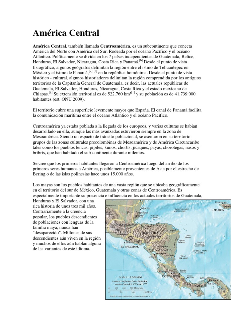 América Central | PDF | Centroamérica | Américas
