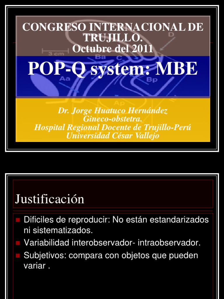 Clasificación y sistema POP-Q en prolapso | PDF | Ginecología | Mujeres ...