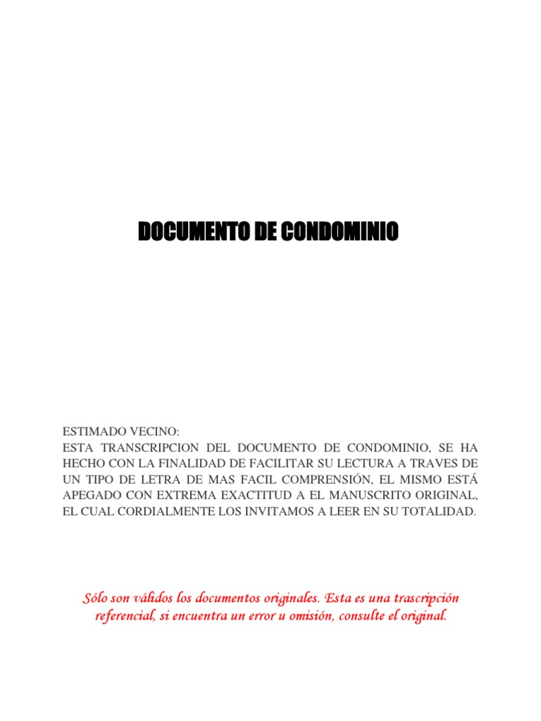 Documento de Condominio Torre Canaima | PDF | Propiedad | Pagos