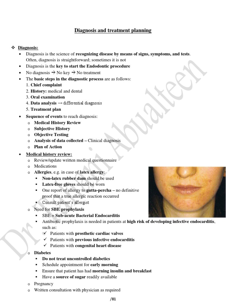 4 - Diagnosis and Treatment Planning | PDF | Dental Anatomy | Medical ...