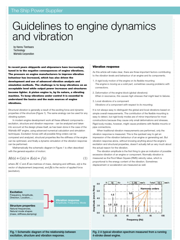 Wartsila Guideline Dynamics Vibrations | PDF