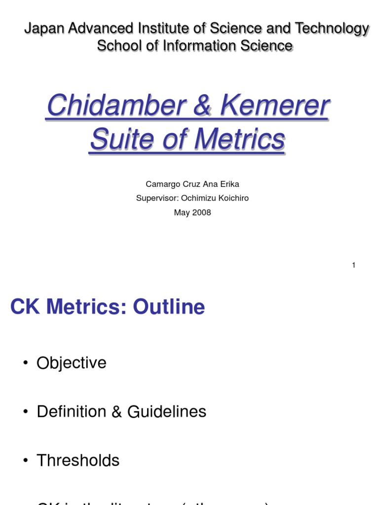 Ck Metrics Pdf Inheritance Object Oriented Programming Regression Analysis 6505