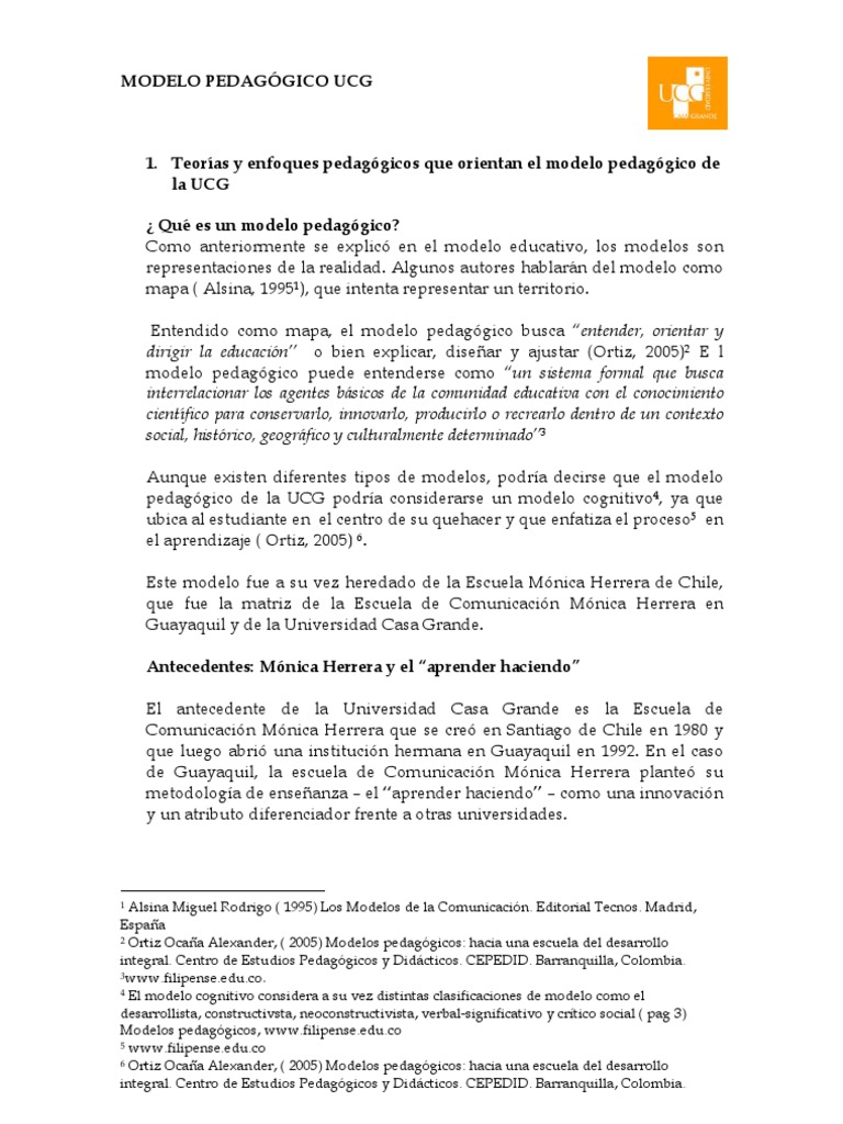 Modelo Pedagogico Ucg | PDF