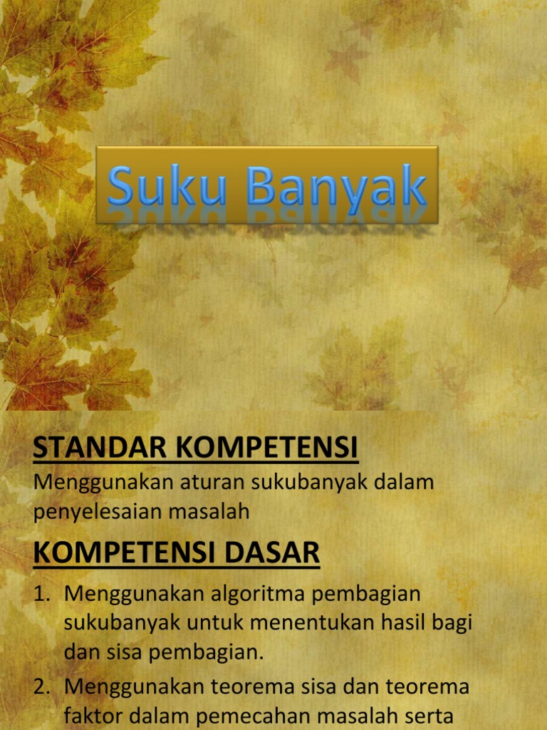 Suku Banyak | PDF