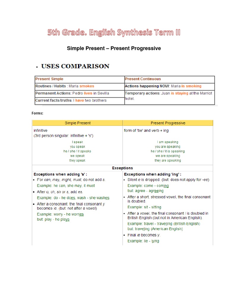 Understanding Tenses: Present & Past | PDF