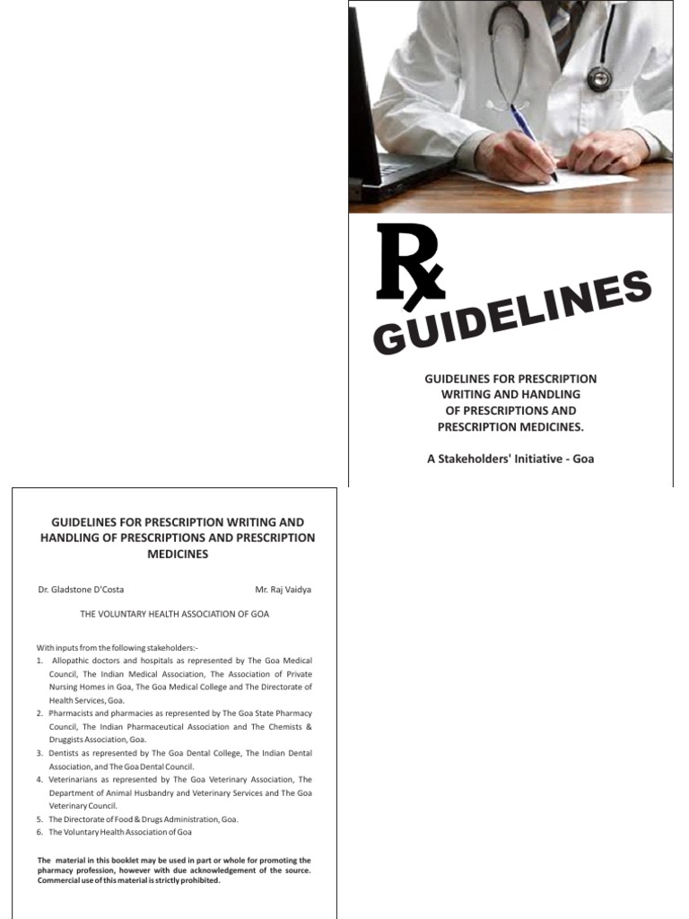 Prescription Guidelines Booklet For Doctors Pharmacists | PDF | Medical ...