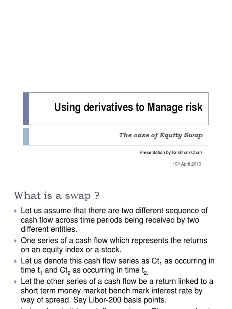 Equity Swaps | PDF | Swap (Finance) | Stocks
