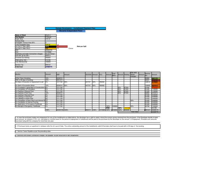 CLP Payment Plan Overview | PDF | Casting | Taxation