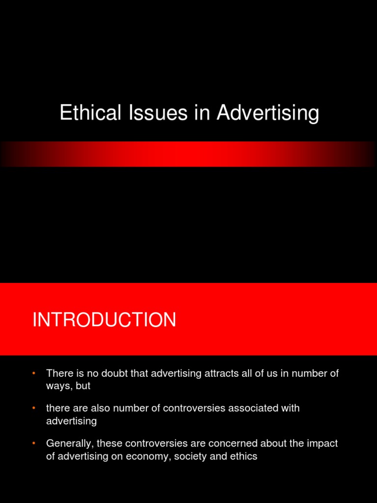 Ethical Issues in Advertising | PDF | Advertising | Persuasion