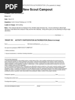 Scouts Canada Adventure Application Form | PDF