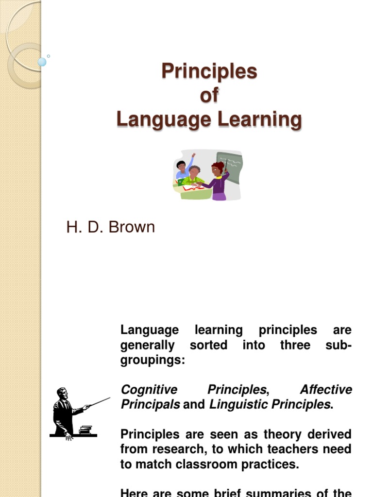 Principles of Language Learning | PDF | Second Language | Learning