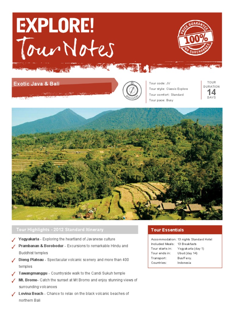 Exotic Java & Bali: Tour Highlights - 2012 Standard Itinerary | PDF ...