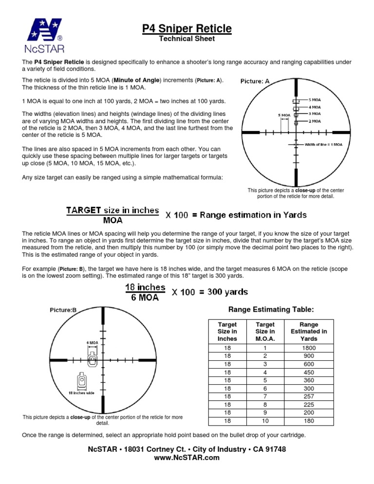 P4 Sniper Reticle | PDF | Teaching Methods & Materials