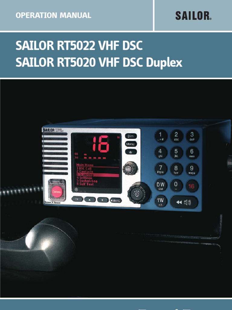 RT5022 DSC VHF Operation Manual | PDF