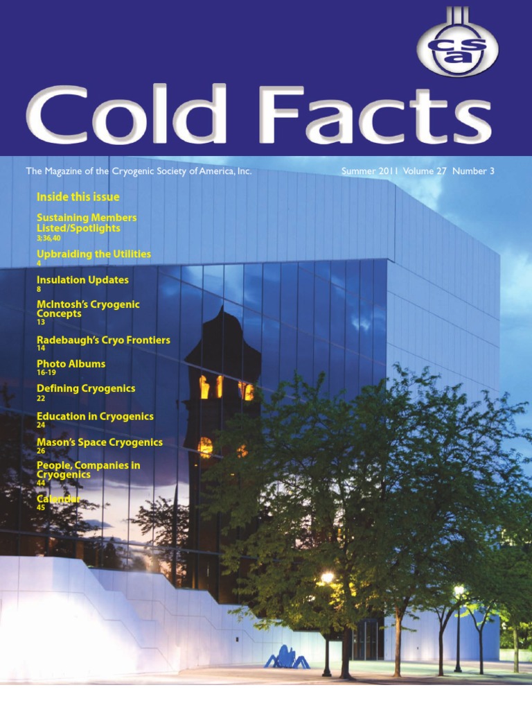 Cold Facts 2011-Summer | PDF | Cryogenics | Thermal Insulation
