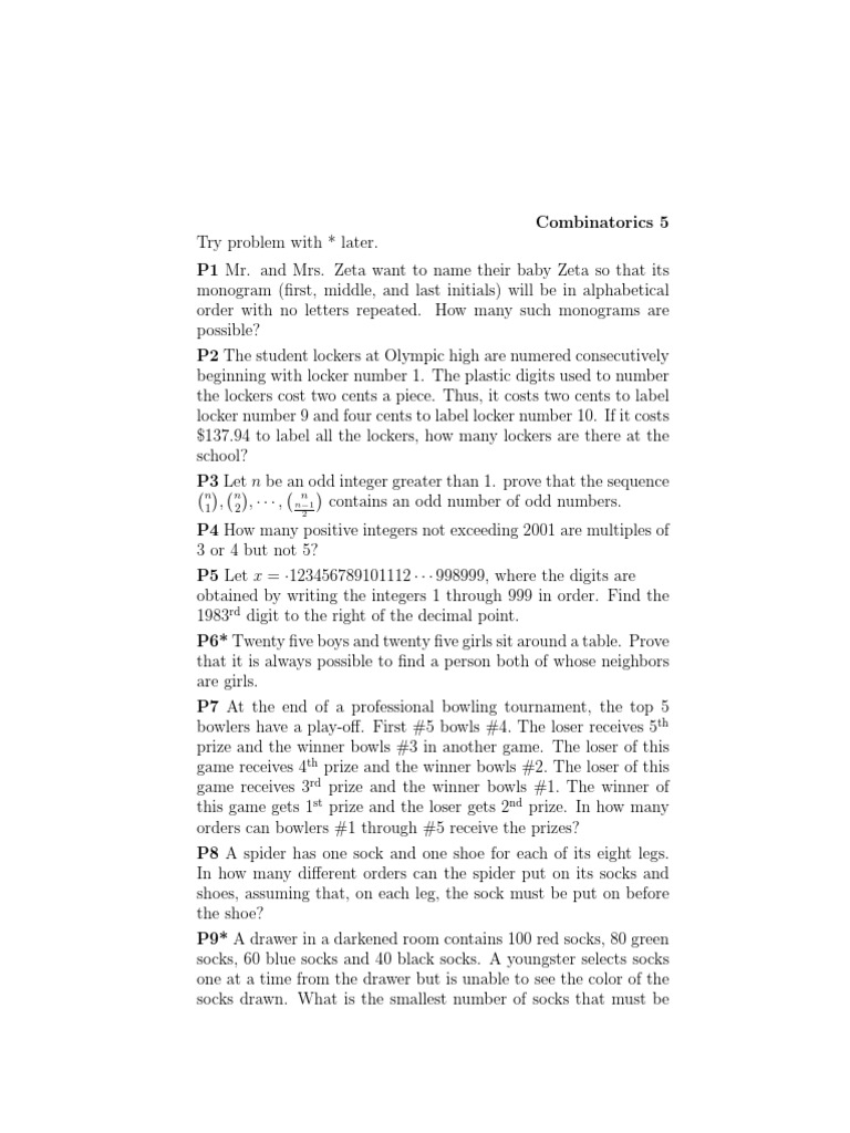 International Olympiad Practice Problems | PDF | Fraction (Mathematics) | Elementary Mathematics
