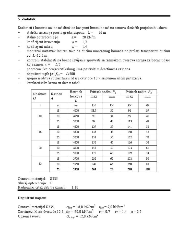 Zadatak 5, FTN, Građevniarstvo | PDF