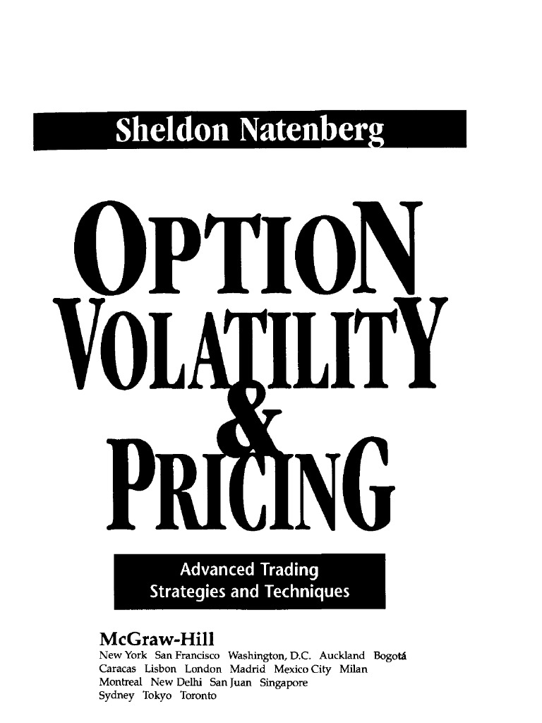 Sheldon Natenberg, Option Volatility | PDF