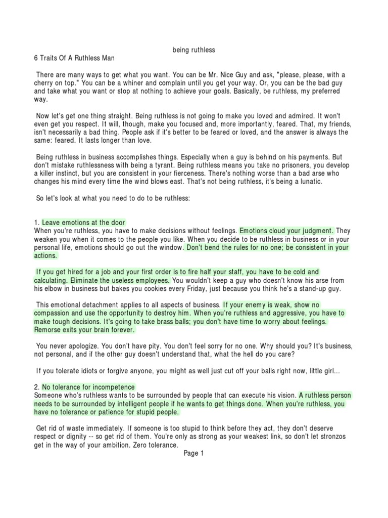 Being Ruthless | Download Free PDF | Niccolò Machiavelli | The Prince