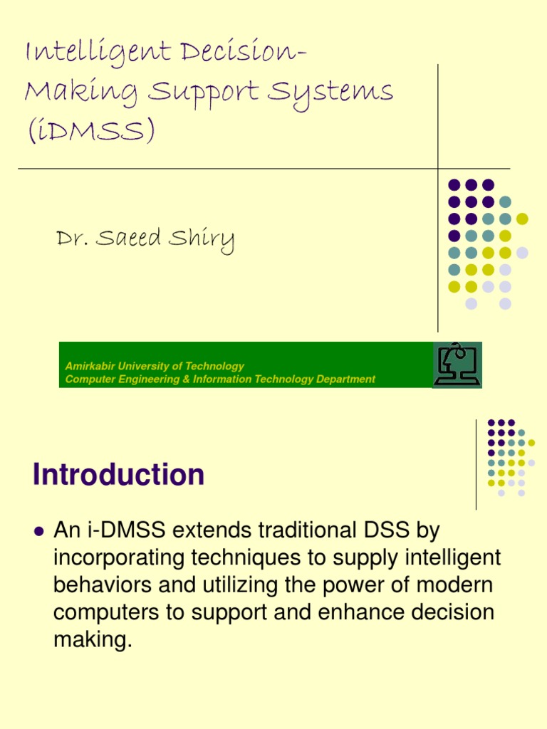 Intelligent Decision Support Systems.ppt | Test Set | Artificial Neural ...