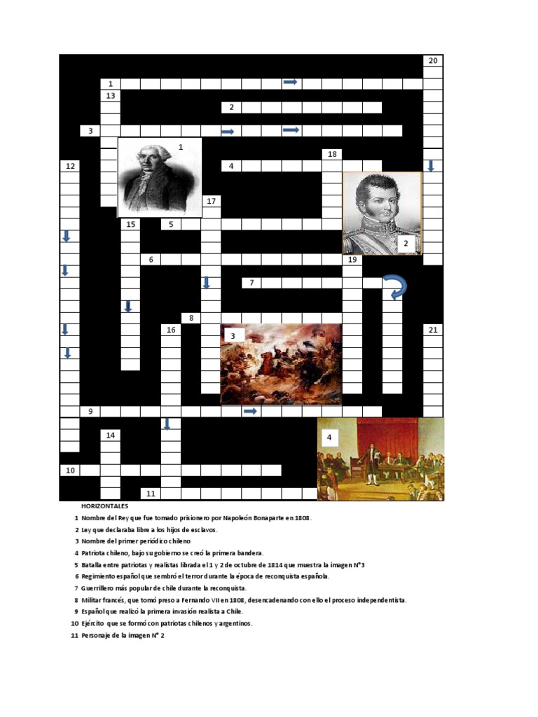 Crucigrama Independencia | PDF