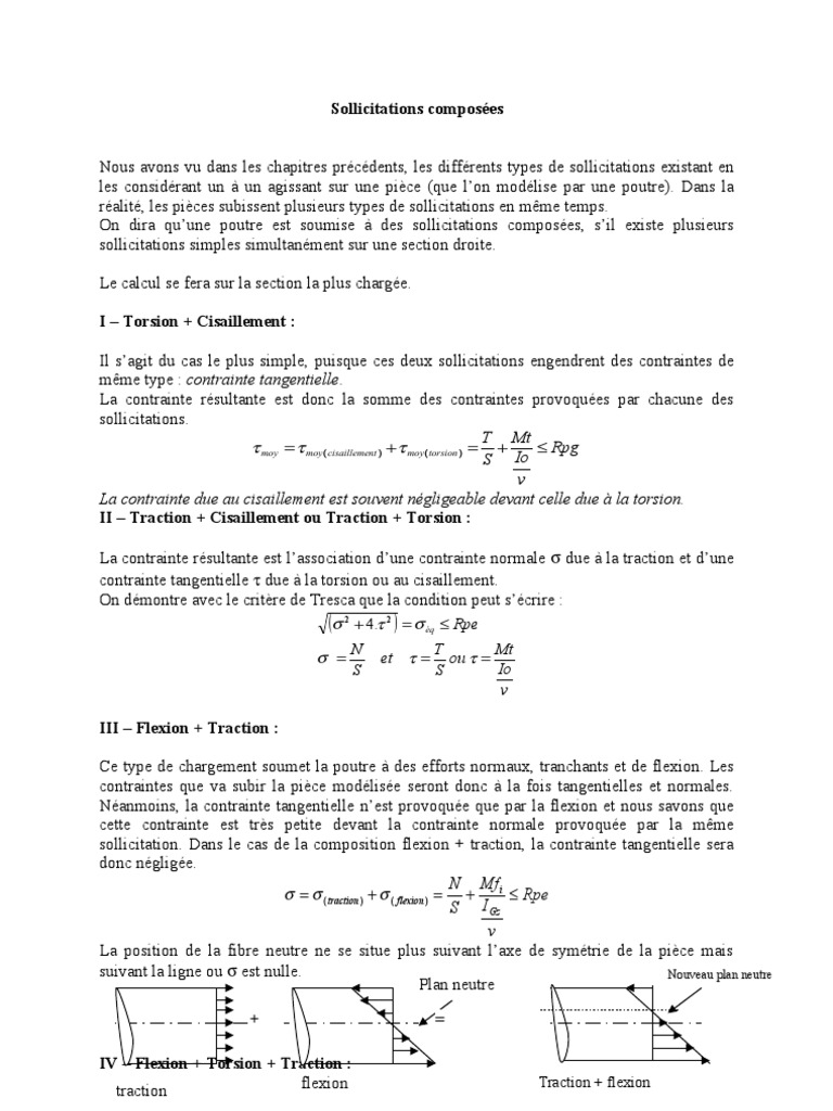 7 Sollicitations Composées | PDF