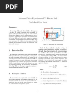 Informe Práctica Laboratorio Efecto Hall | PDF | Corriente eléctrica | Fuerza