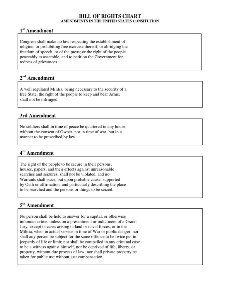 Bill of Rights Overview and Scenarios | PDF | United States Bill Of ...