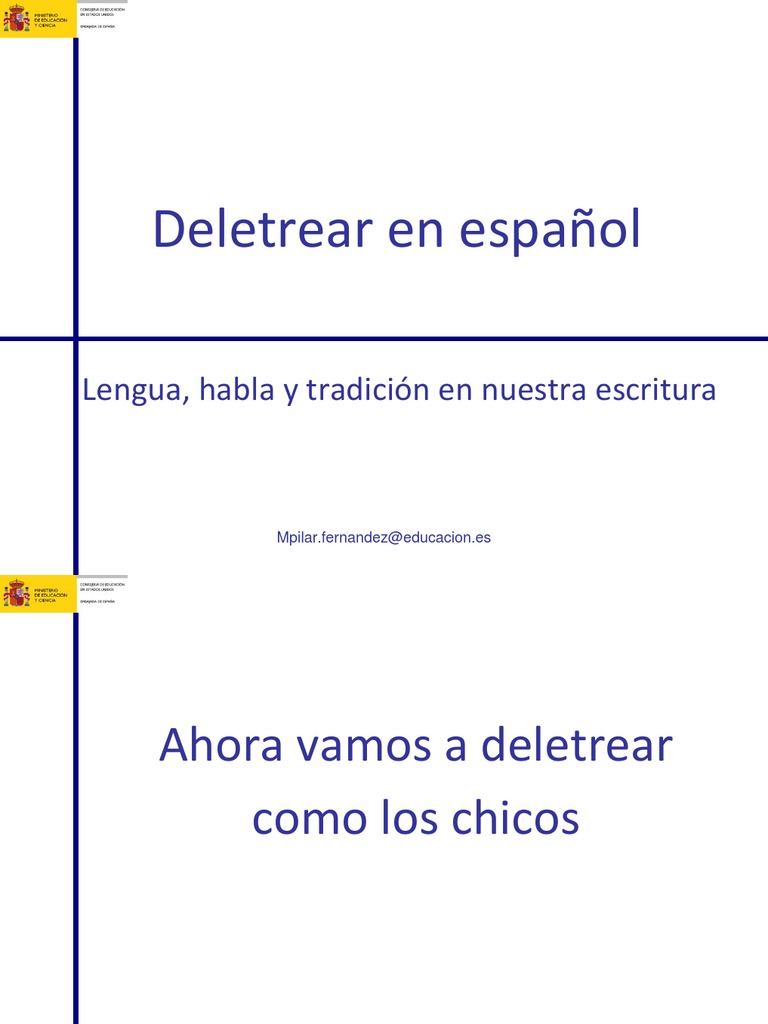 Deletrear PPT | PDF | Ortografía | Lengua española