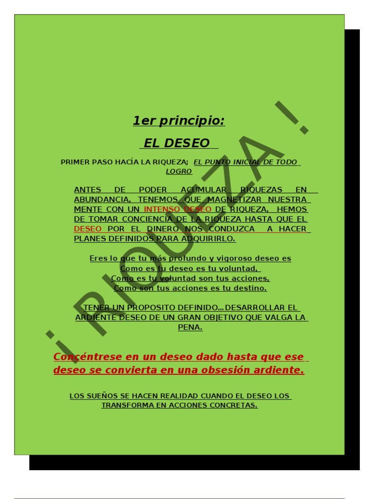 Deseo: Clave para la Riqueza | PDF | Negocios | Derecho