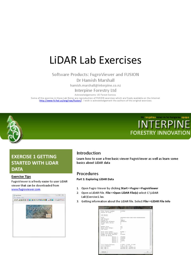 Getting Starter With LIDAR DATA SOFT | PDF | Lidar | Command Line Interface