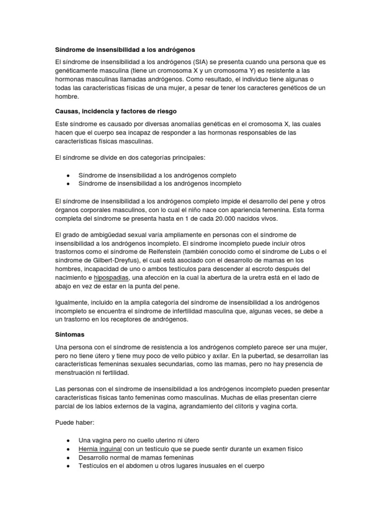 Síndrome De Insensibilidad A Los Andrógenos Andrógeno Vagina