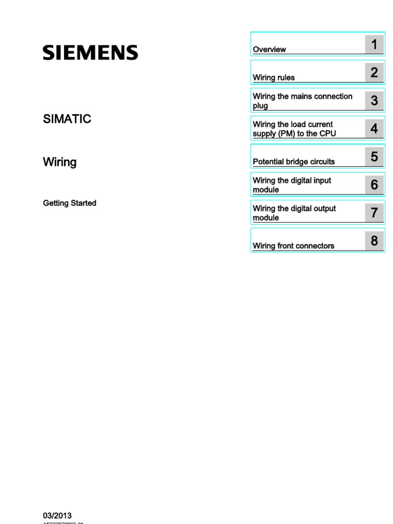 Simatic Wiring | PDF | Electrical Connector | Electrical Wiring