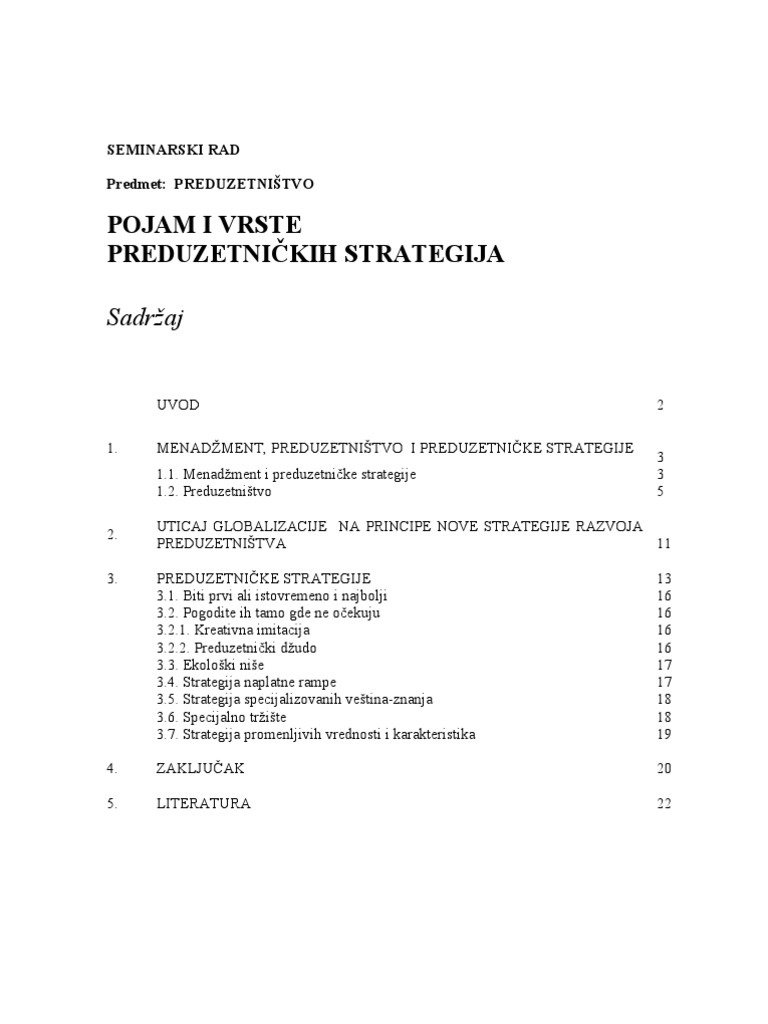 Pojam I Vrste PR Strat | PDF