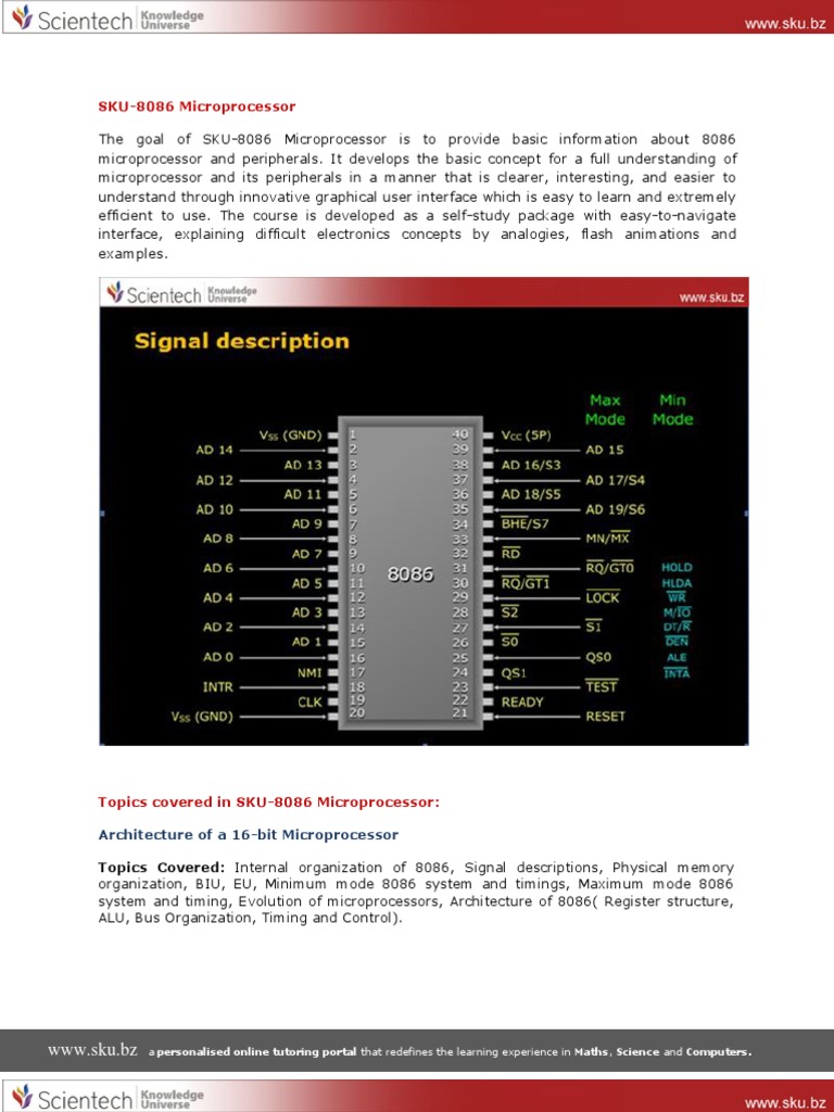 8086 Microprocessor | PDF