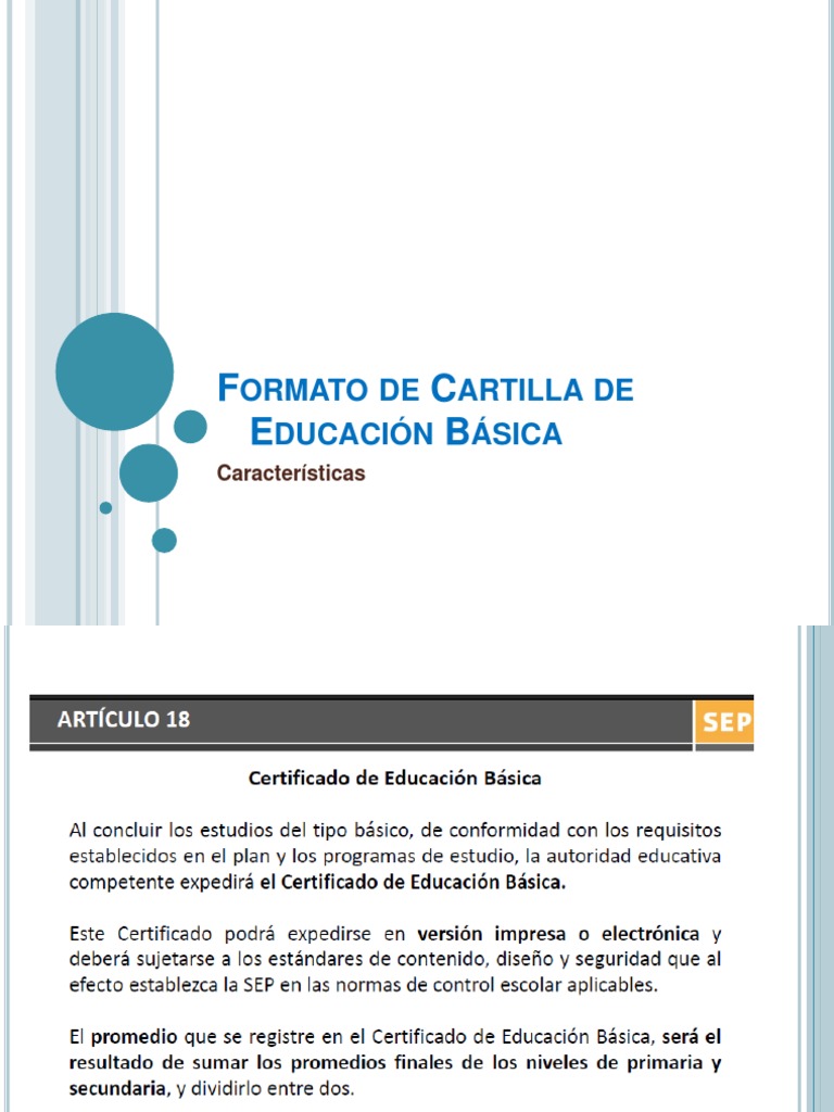 Formato de Cartilla de Educación Básica | PDF